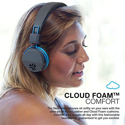 JLab Neon Bluetooth Folding On-Ear Headphones, Wireless Headphones ...
