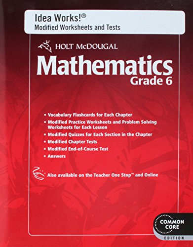 Amazon.com: Holt McDougal Mathematics: I.D.E.A. Works! Modified ...