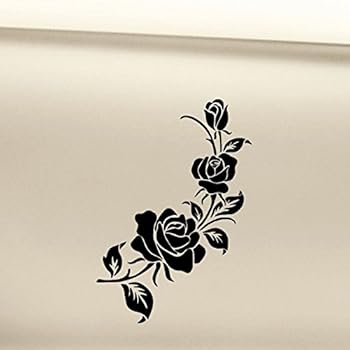 Amazon.com: Black Rose Roses Vinyl Decal Car Truck Bumper Window ...