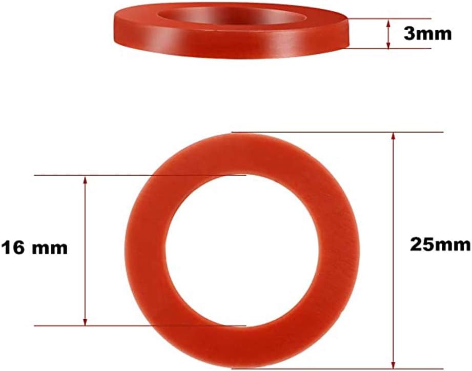 Ylinwtech 40 Pieces/Kit Garden Hose Washers Silicone Rubber Washers ...