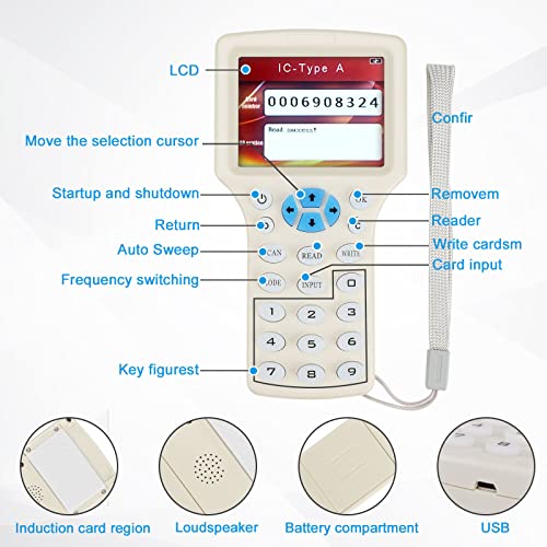 SYWAN English 10 Frequency NFC RFID Reader Copier Writer Duplicator for ...