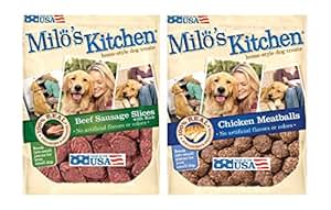 Amazon.com : Milo's Kitchen Bundle: Chicken Meatballs and Beef Sausage ...