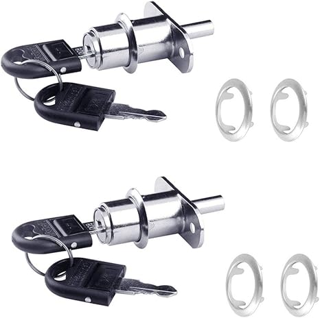 Lizipai 2 Pack Push Plunger Lock, 16mm/5/8 Inch Cylinder Zinc Alloy ...