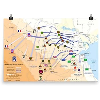 Amazon.com: Operation Desert Storm Map - 24"x36" Poster: Prints ...