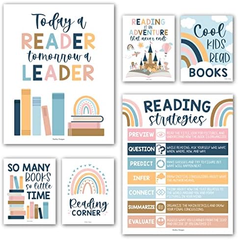 سعر 6 Boho Reading Posters For Classroom Library Decorations For School ...