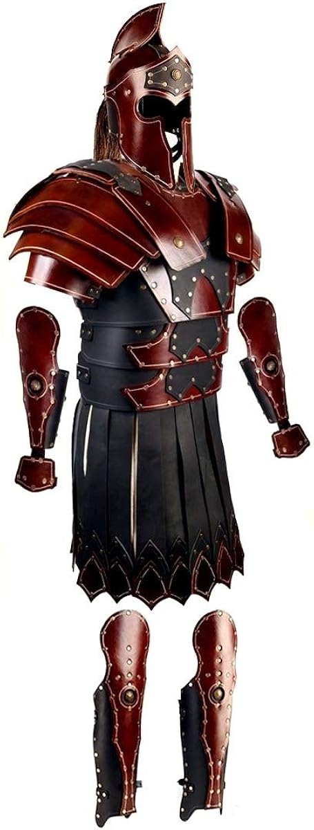 Amazon.com: Full Roman Armor Set - Leather Armor for LARP Halloween ...