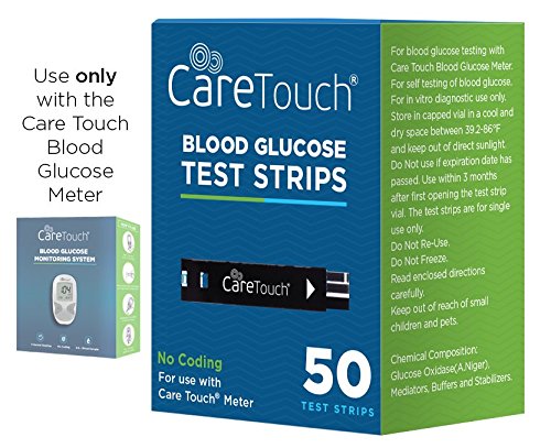 Care Touch Blood Glucose Test Strips for Diabetes I For Use with Care ...