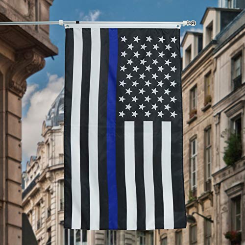 KPP 3x5 Ft Thin Blue Line USA Flag, 2020 US Police Flag in Outdoor ...