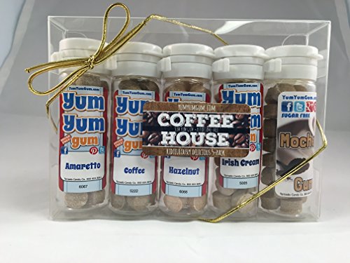 Buy Yum Yum Gum Sugar Free Coffee House- Five Flavor Variety Pack ...