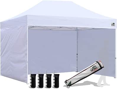 Amazon.com : Eurmax 8x12 Ez Pop up 4 Wall Canopy Instant Outdoor Party ...