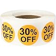 Amazon.com : 25% Percent Off Stickers for Retail 0.75 Inch 500 Adhesive ...