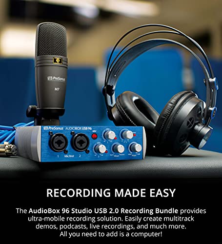 PreSonus AudioBox 96 Studio USB 2.0 Recording Bundle with Interface ...