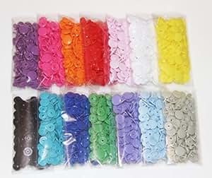 Amazon.com: 420 Sets 14 Color KAM Snaps Size 20 T5 Plastic Fasteners ...