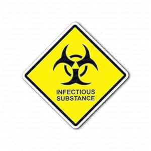 Amazon.com : Caution Infectious Substance Toxic Sign Sticker ...