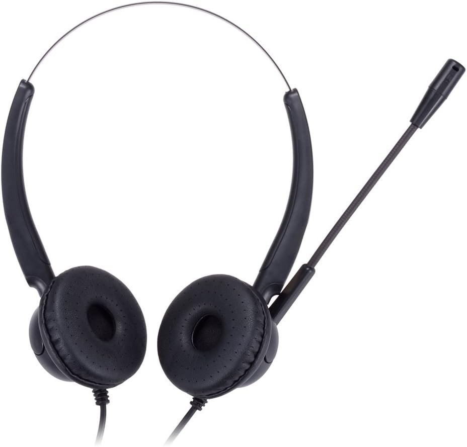 PChero RJ9 Monaural Telephone Wired Headset with USB Port and Adapter ...