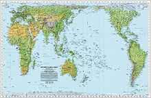 World Peters Projection Map, Pacific-centered: Inc. ODT, Arno Peters ...