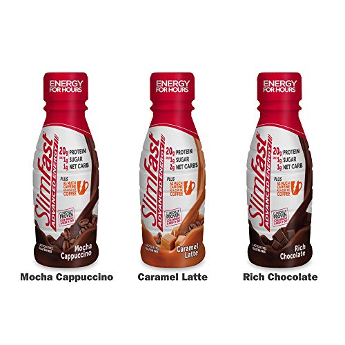 SlimFast Advanced Energy Caramel Latte Shake – Ready to Drink Meal ...