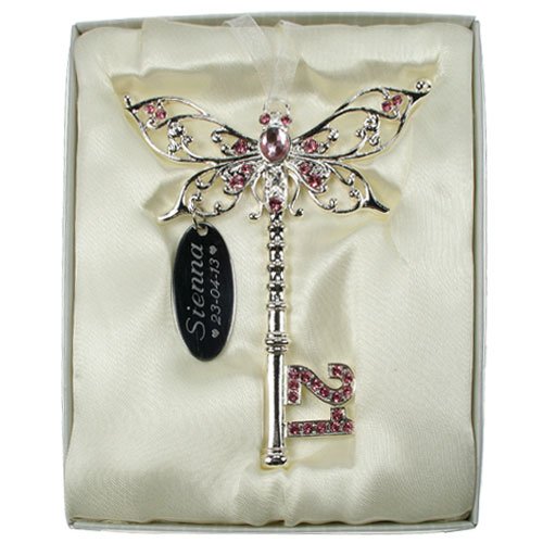 Happy 21st Birthday Pink Butterfly Celebration Key - Twenty First Girl ...