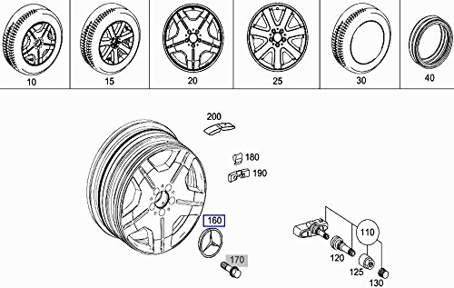 MERCEDES Star Logo wheel hub cap badge centro B66470206 Auto: ricambi ...