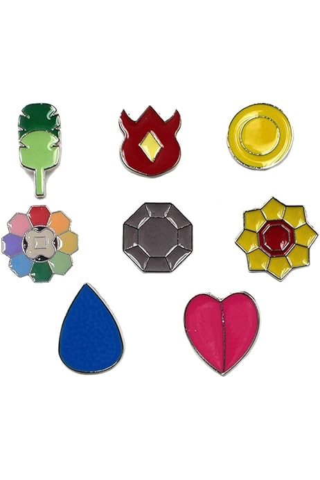 Pokemon Gym Badges - 8 Pins Pack - Pokemon Kanto Badges Pack - Pokemon ...