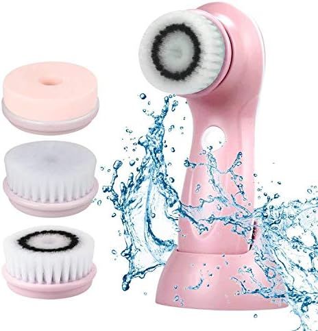 Facial Cleanser Brush, 3 in 1 Electric Rotating Facial Cleansing Brush ...