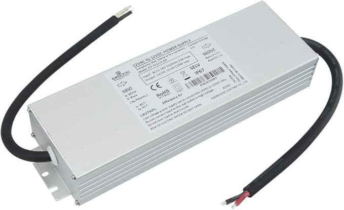 12V AC to 12V DC Rectifier 120 Watts IP67 Outdoor 12 Volt AC to 12 Volt DC Converter System Low ...