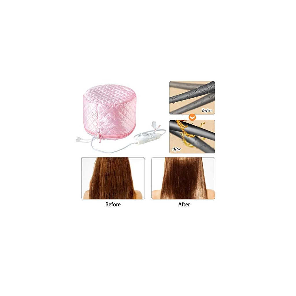Hair Care Cap, 110V Yomagine Pink Hair Heat Treatment Cap, Deep ...