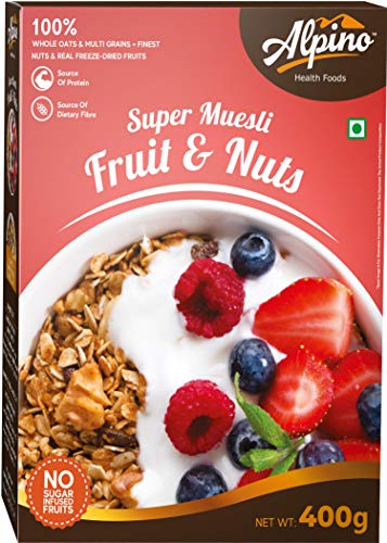 Alpino Super Muesli Nut Delight 400 G (Whole Grain Breakfast Cereal ...