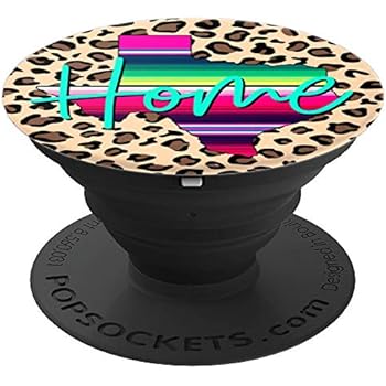 Amazon.com: Texas Home Serape Leopard Print Rustic Glam Turquoise Pink - PopSockets Grip and ...