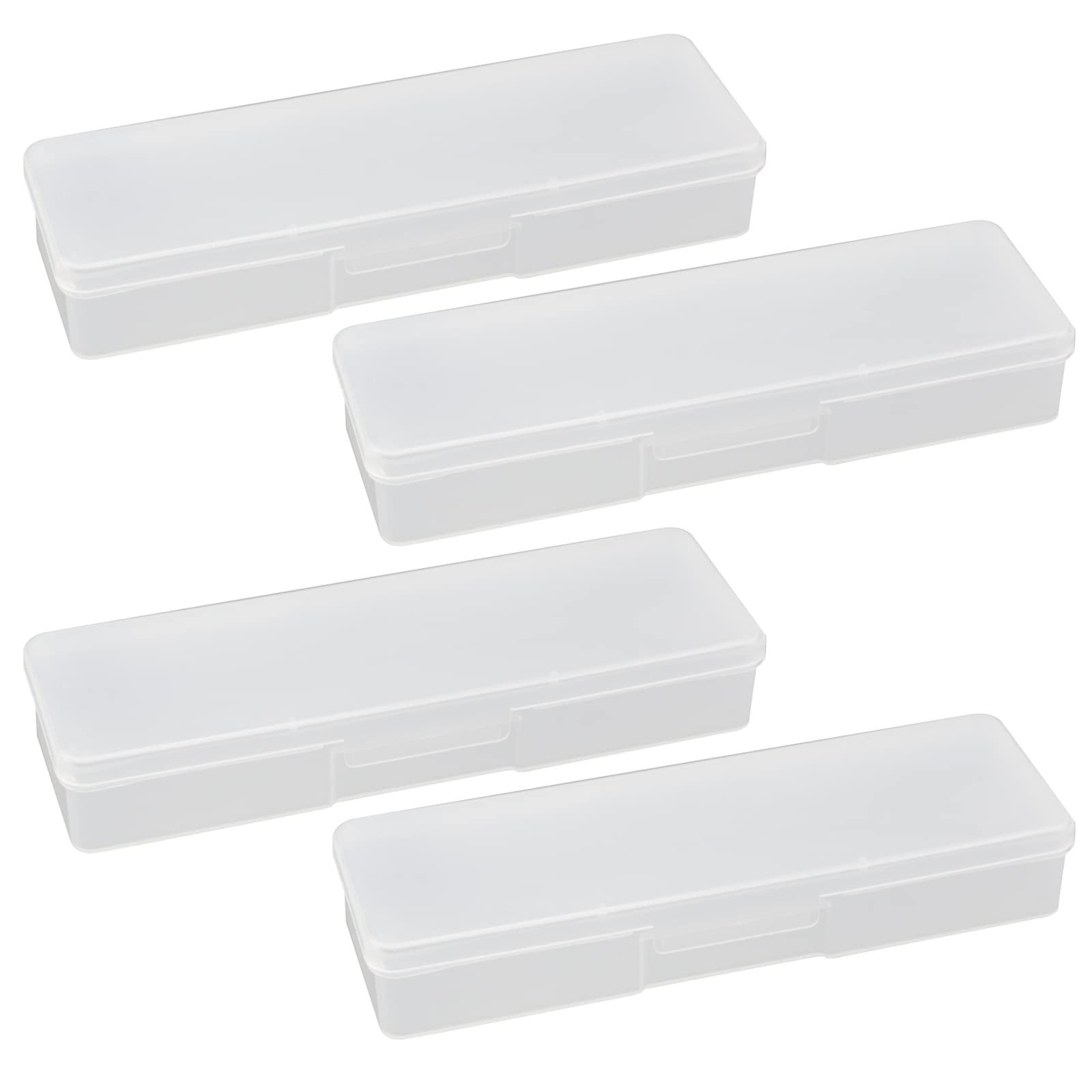 Tighall 4PCS Clear Containers Box with Hinged Lid and Snap Closure ...