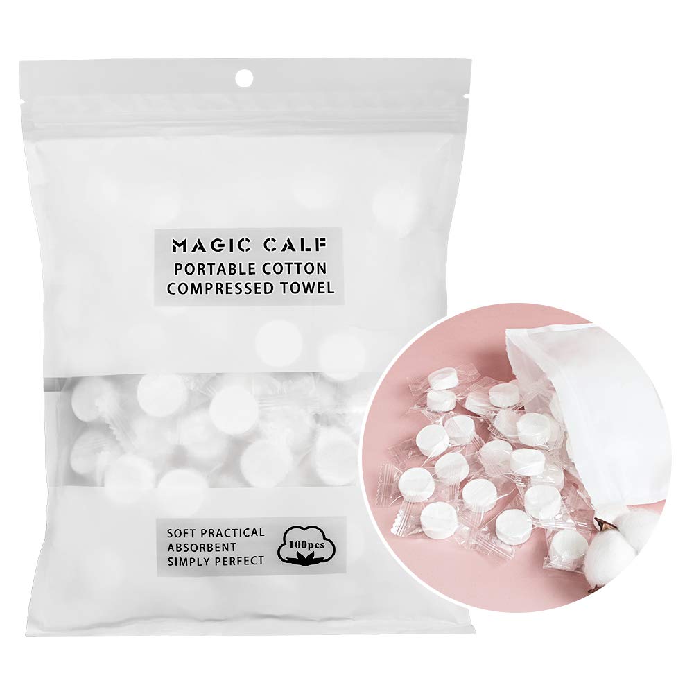 Buy 100 Pieces Compressed Towels Disposable Washcloths Portable Face ...