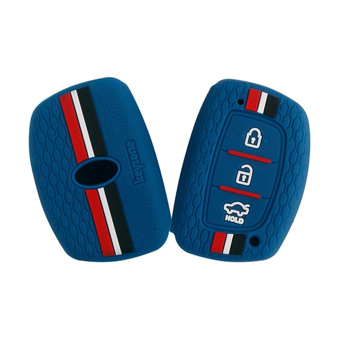 Keyzone Striped Silicone Key Cover for Hyundai Creta, i10 Grand, i20 ...