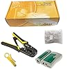 UbiGear Cable Tester + Crimp Crimper +100 RJ45 CAT5 CAT5e Connector ...
