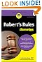 Robert's Rules for Dummies + Website: 9781118294048: Reference Books ...