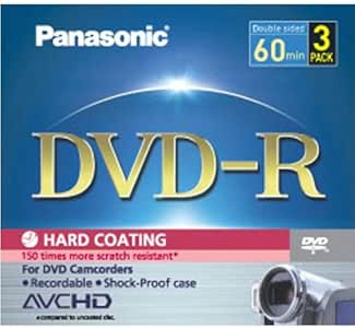 Amazon.com : Panasonic LM-RF60V3 8CM DVD-R Double Sided Disc (60 ...