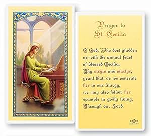 Amazon.com : St Saint Cecilia Patron of Musicians Prayer Card Blessed ...