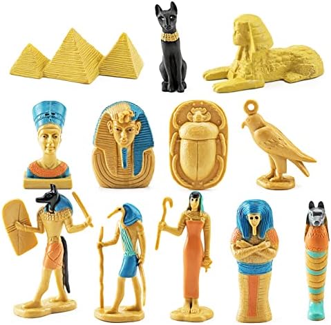 WONWONTOYS Ancient Egypt Toys for Kids 12PCS Egyptian Figurines Set ...