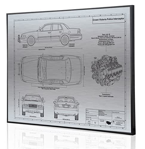 Amazon.com: Ford Crown Victoria Interceptor Blueprint Artwork-Laser ...