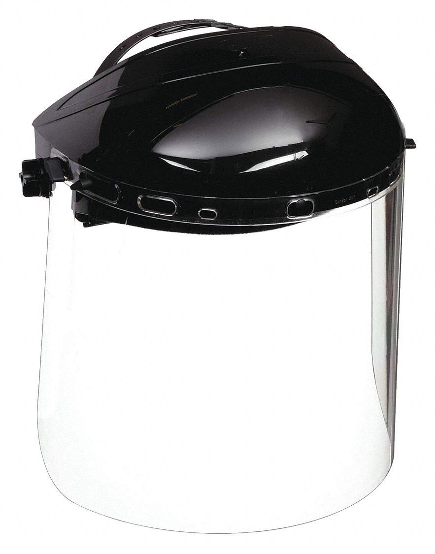 CONDOR 4EZC2 Headgear with Face Shield, Black Frame: Science Lab Face ...