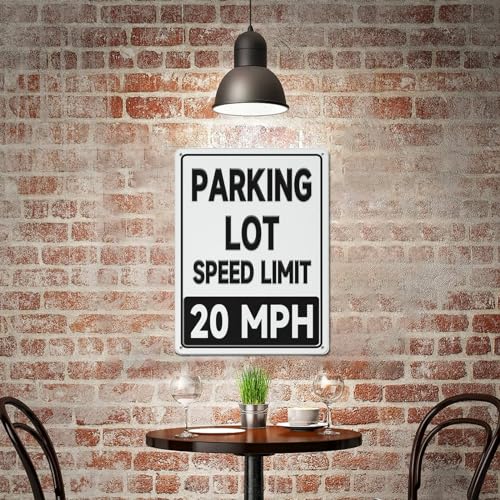 Metal Sign Parking Lot Speed Limit Signs 20 Mph Aluminum Sign Indoor ...