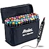 ABEIER 80 Colors Alcohol Based Markers, Dual Tip Drawing Markers Set ...