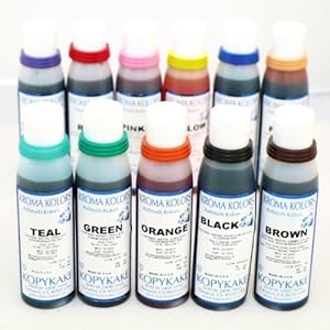 Airbrush Edible Cake Spray Paint Ink 12 x 4oz Bottle Set: Amazon.co.uk ...
