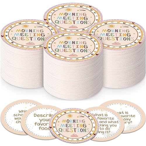 50 Morning Meeting Chips Questions Cards for Students, Classroom ...