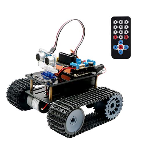 Smart Robot Car Kit, Keywish Panther-Tank Robot Compatible With Arduino IDE Project,with BLE-UNO ...