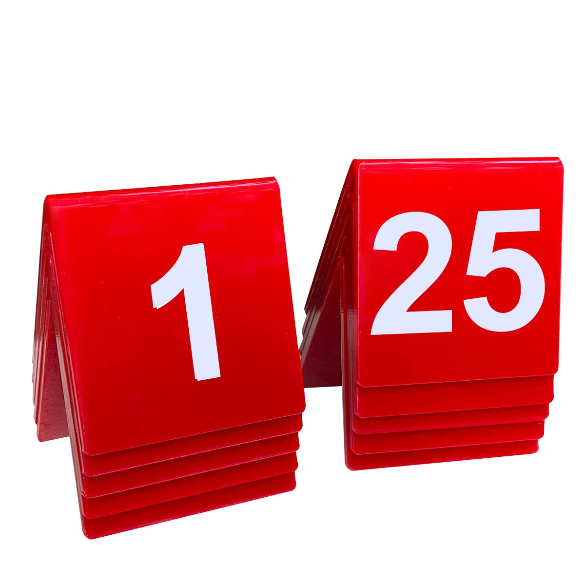 Mua Table Numbers 1-25 Double Side White Numbers on Red Acrylic Table ...