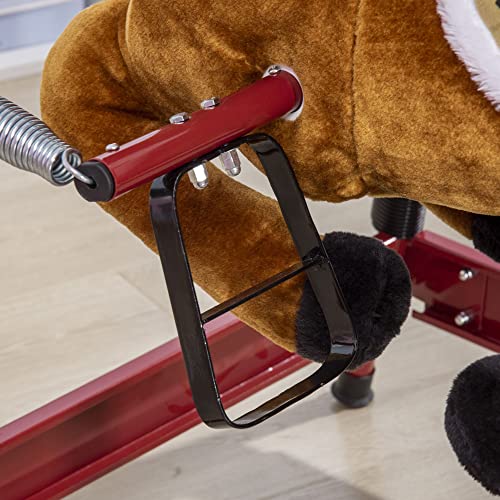 Qaba Kids Spring Rocking Horse, Ride on Horse for Girls and Boys with ...