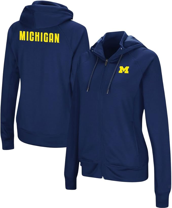 Amazon.com : Michigan Wolverines Women's Medley Poly Fleece Full Zip ...