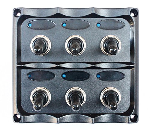 Bandc Marine Grade Boat 6 Way Toggle Switch Panel - MasterBasser