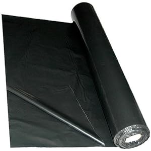 Black Polythene Sheeting Mulch Mat 2m x 50m 1000 Gauge by True Products ...