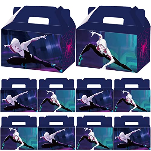 16 PCS Spider Girl Birthday Party Favor Boxes Gwen Party Candy Gift ...